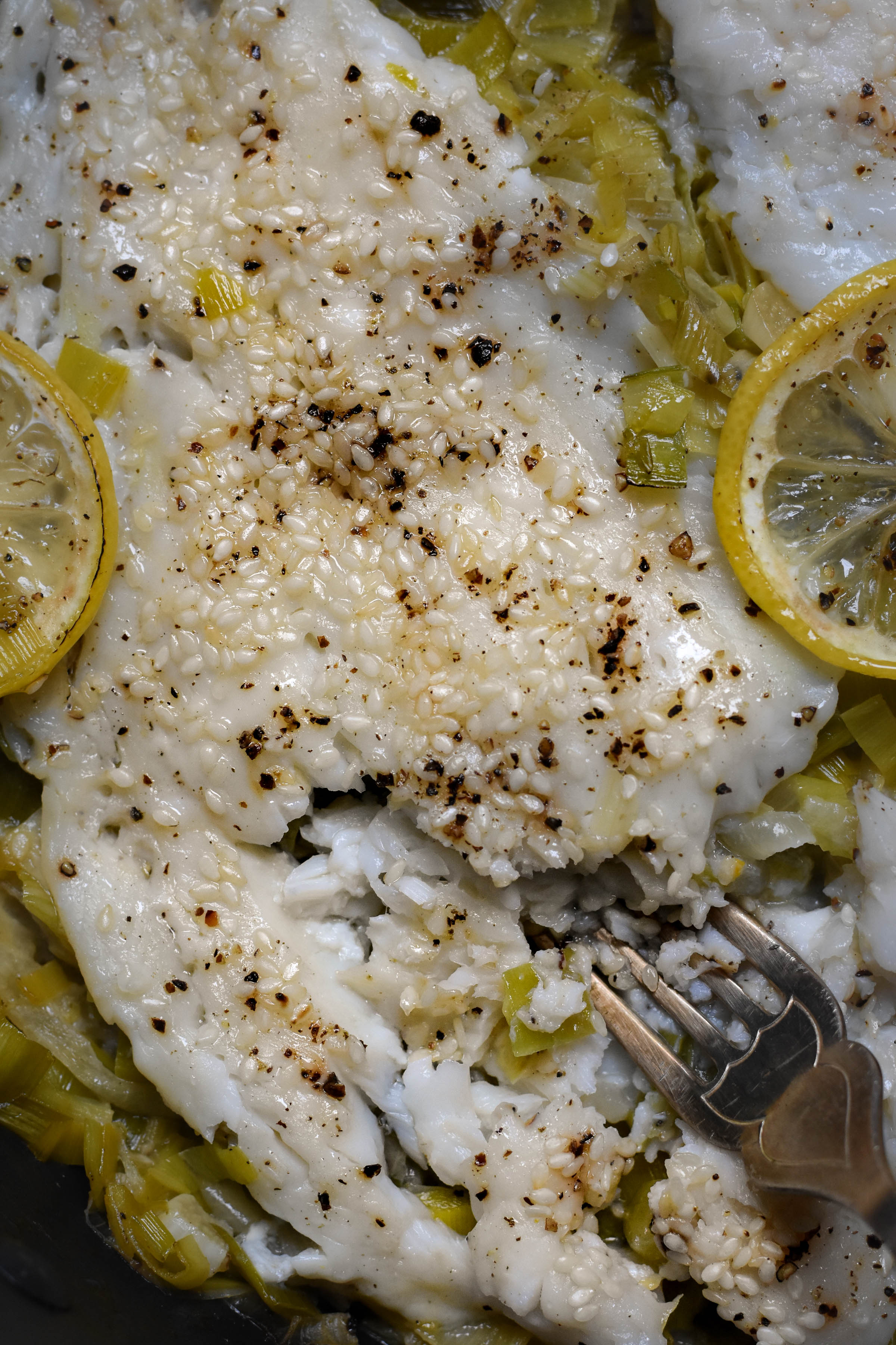 Sesame Sole Fillets with Leek Fondue - Pardon Your French