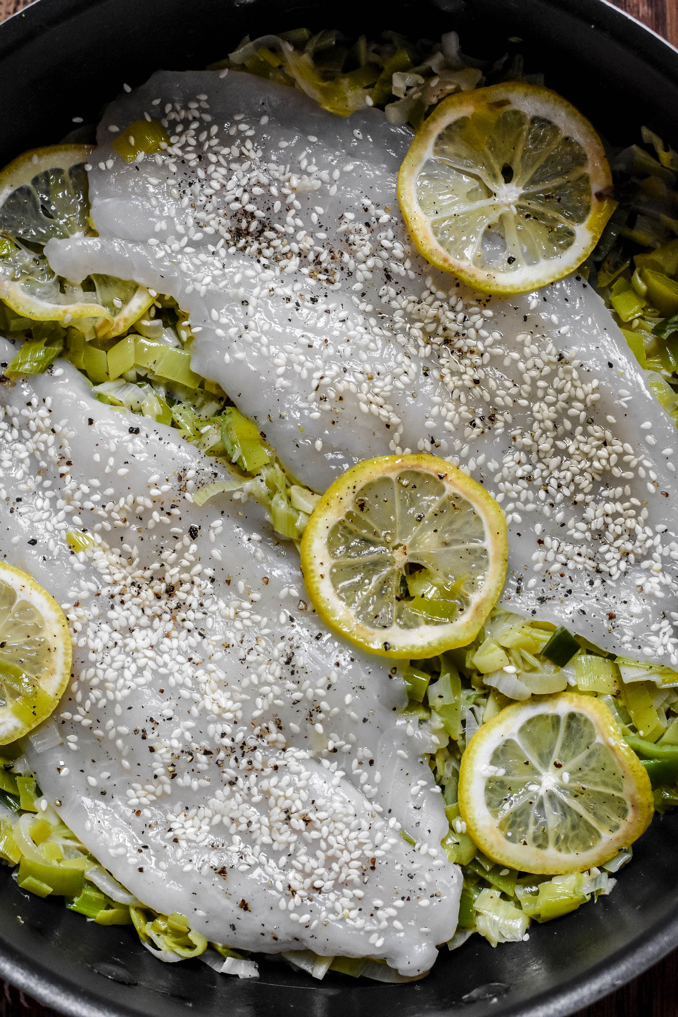 Sesame Sole Fillets with Leek Fondue - Pardon Your French