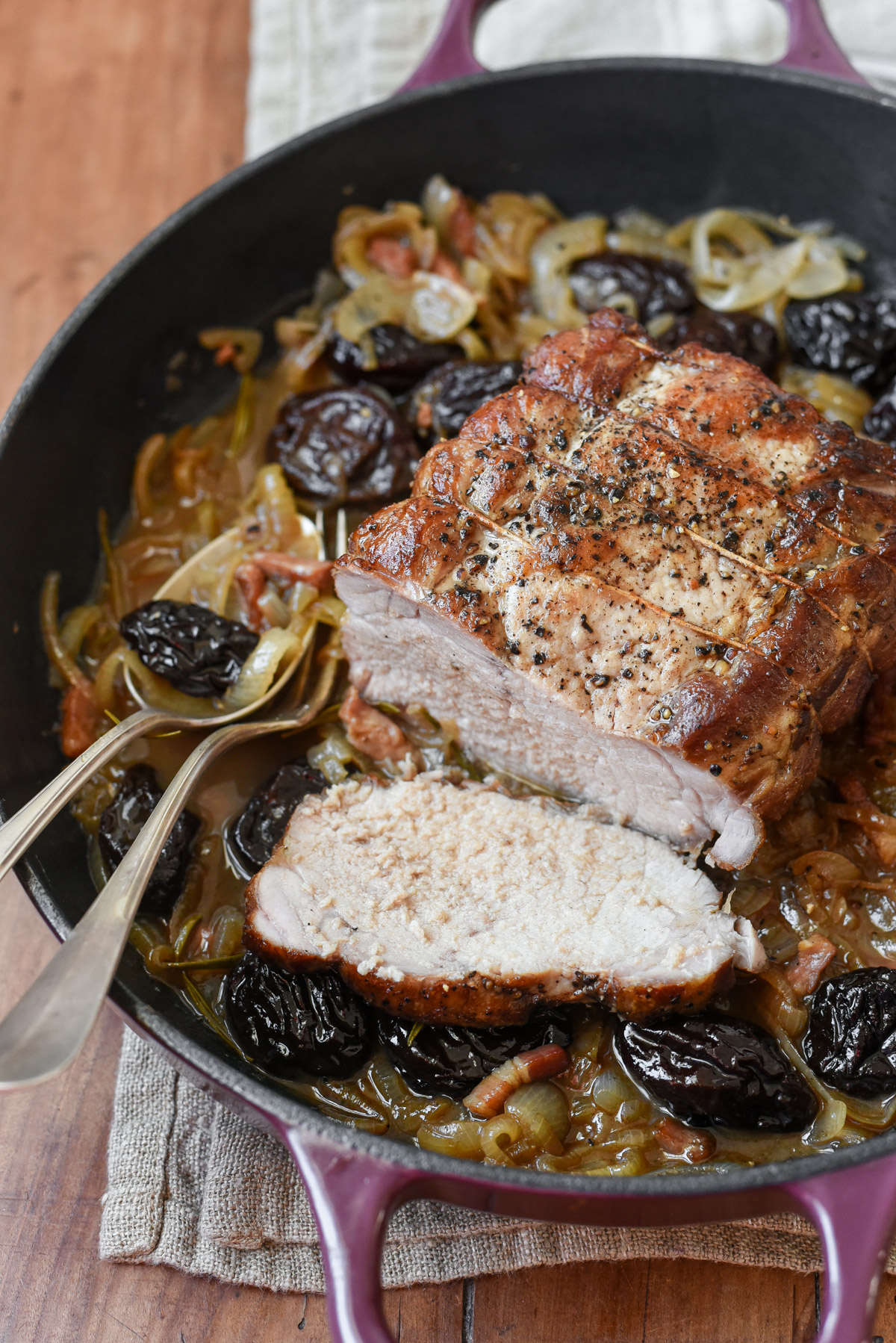 Braised Pork Loin with Prunes (Porc aux pruneaux) - Pardon Your French