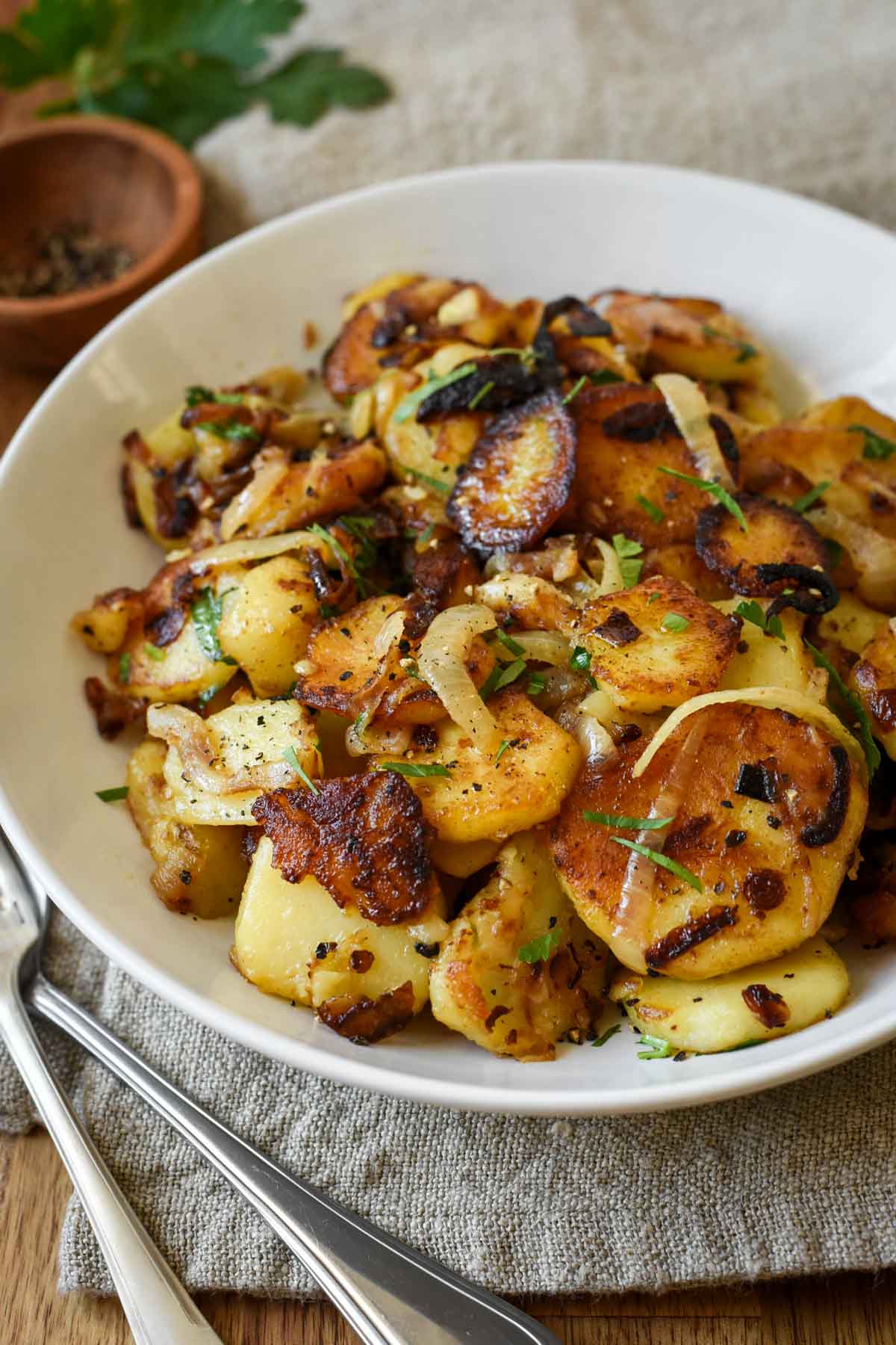 Lyonnaise Potatoes (Pommes de terre à la Lyonnaise) - Pardon Your French